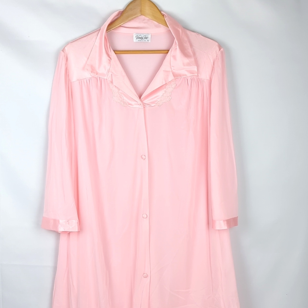 Vanity Fair Vintage Pastel Pink House Dress Nightgown - Gem